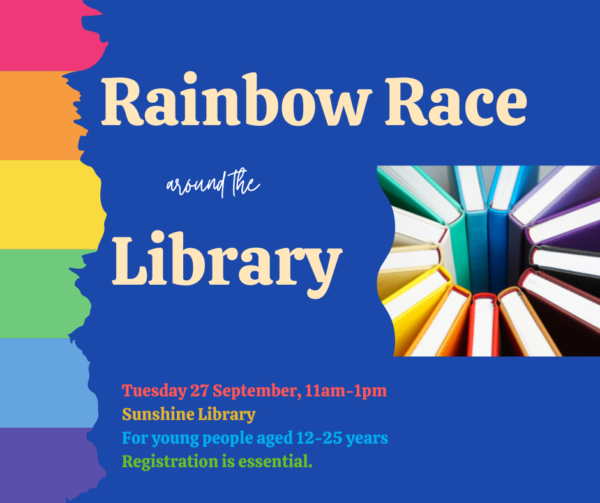 Rainbow Race Around the Library - Victorian Pride Centre
