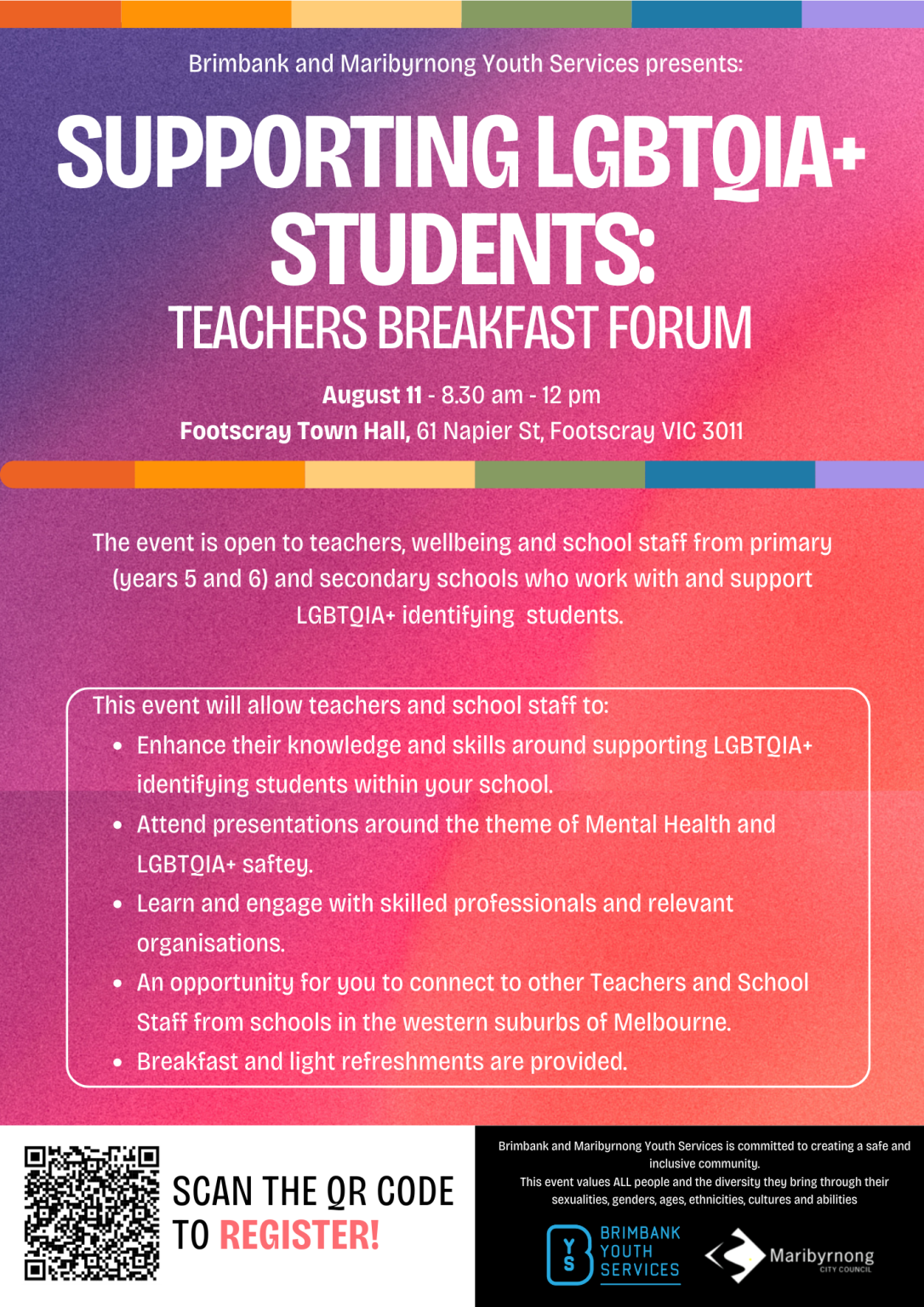 2025 Supporting LGBTQIA+ Students: Teachers Breakfast Forum - Victorian ...